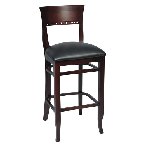Trendler, Inc. BIEDERMEIER WOOD BAR30 UPH Bar Stool