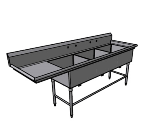 Pacific Stainless Products TCS1618-16-L24 Sink