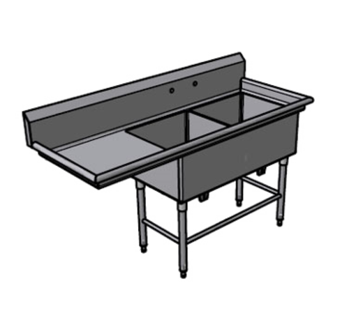 Pacific Stainless Products DCS2424-14-L36 Sink