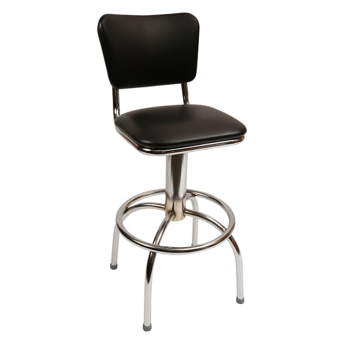 Trendler, Inc. RETRO METAL SQ BACKLESS PULLED BAR30 UPH Bar Stool